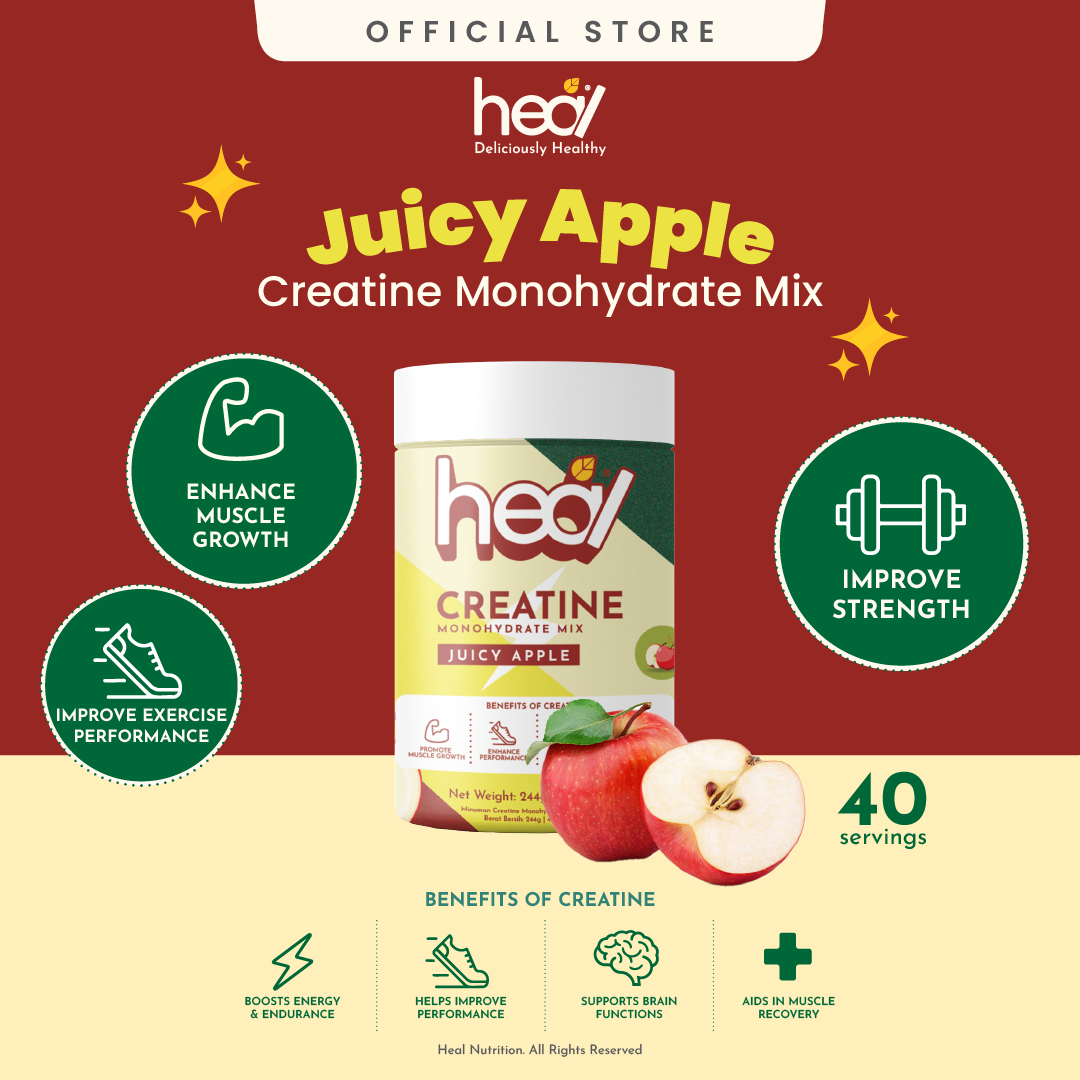 Heal Creatine for Muscle Growth and Recovery - Juicy Apple (240g ...